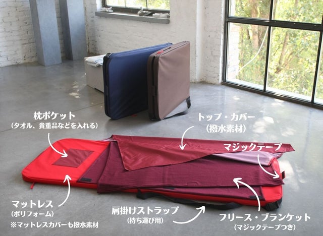 キャンプや災害対策に！心強くてカッコイイ、手軽に持ち出せる折りたたみ式携帯ベッド｜マクアケ - アタラシイものや体験の応援購入サービス