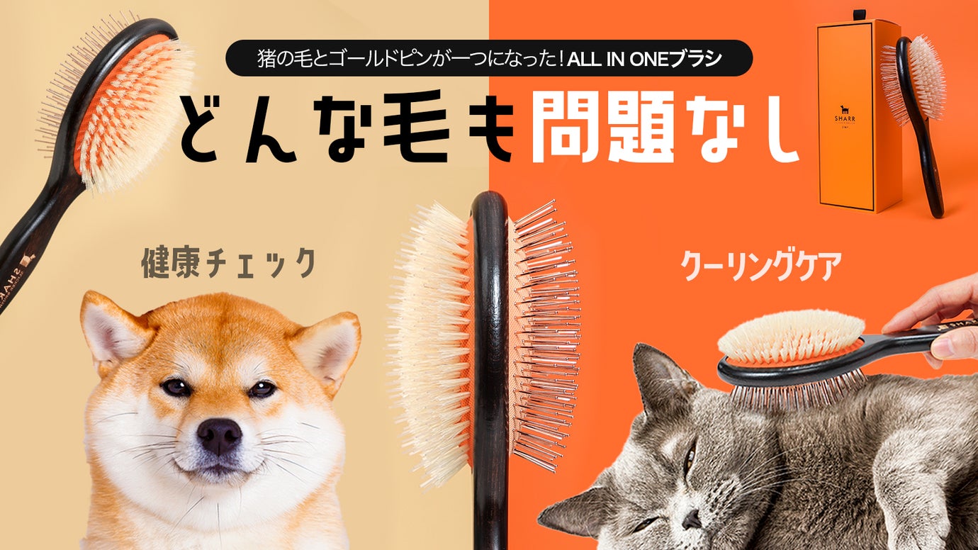 ペットのもつれた毛の整理とクーリングケアを同時に！オールインワンブラシSHARR｜マクアケ - アタラシイものや体験の応援購入サービス