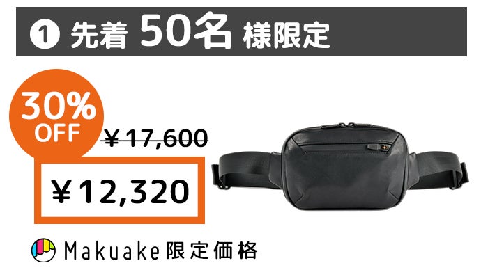 【超早割】30％OFF ウォータープルーフレザーミニスリング 【限定50個】を応援購入する｜Makuake（マクアケ）