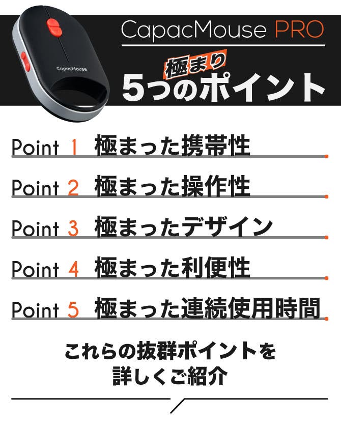 ユーザービリティと小型化を極めたプロ仕様マウス CapacMouse PRO｜マクアケ - アタラシイものや体験の応援購入サービス