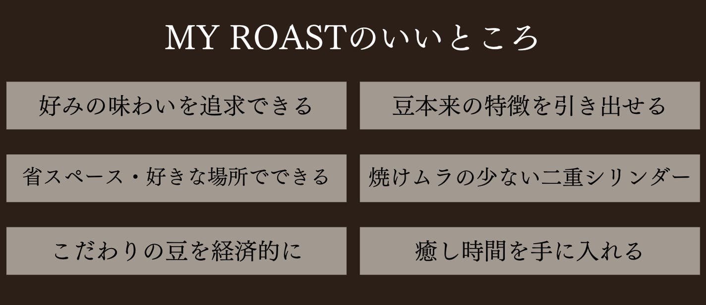 岩谷産業が贈る新焙煎体験。コーヒー好きが遂に叶えた珈琲豆焙煎機MY ROAST｜マクアケ - アタラシイものや体験の応援購入サービス