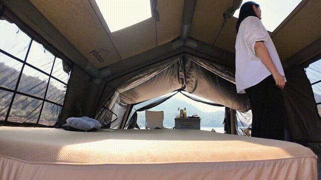 キャンプの眠りをグランピングに！coody最新エアベッド「AIRBLOCK」｜マクアケ - アタラシイものや体験の応援購入サービス