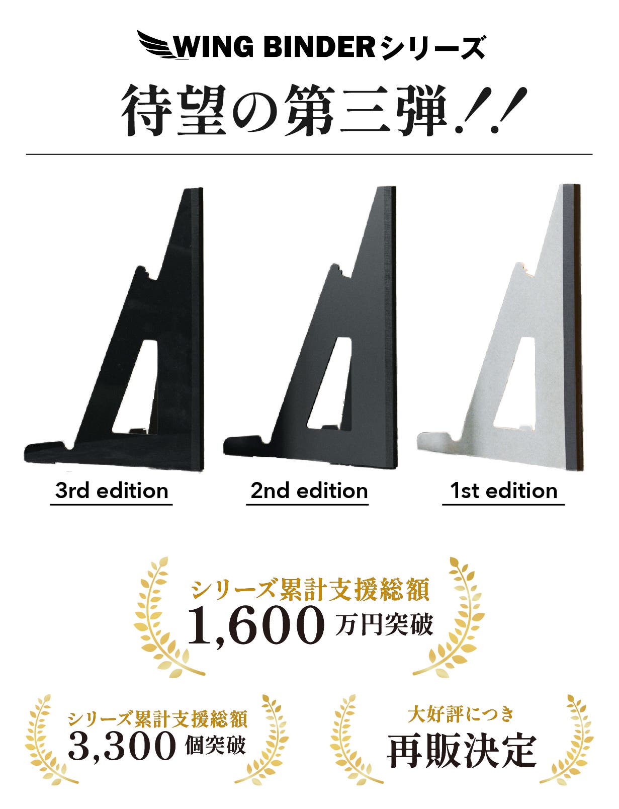 PC作業を縦に拡張！持ち運べる軽量モニタースタンドWING BINDER第3弾｜マクアケ - アタラシイものや体験の応援購入サービス